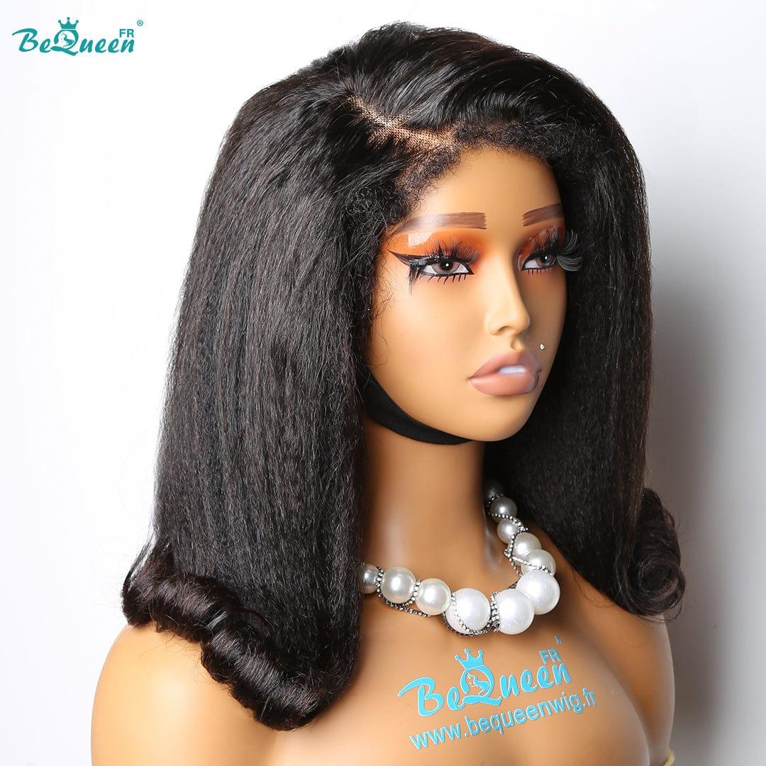 BeQueen “Aileen” Perruque Bob Bords Bouclés Kinky Straight Prêt à port – BeQueenWig FR