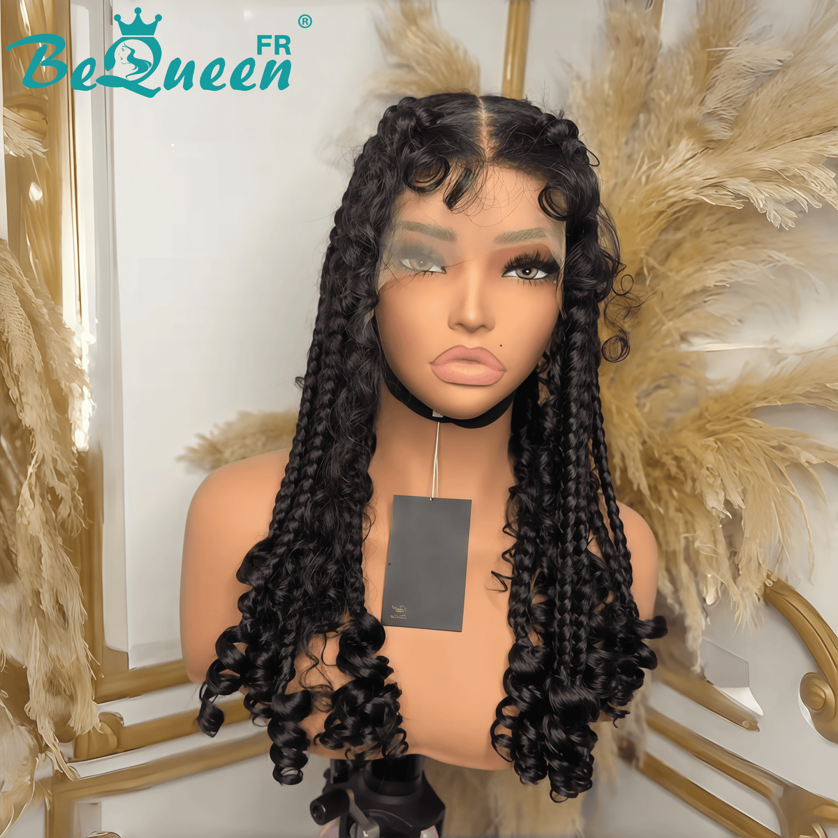 BeQueen “Kathy" Perruque avec Tresse longue avec lace pleine Pointes d ...