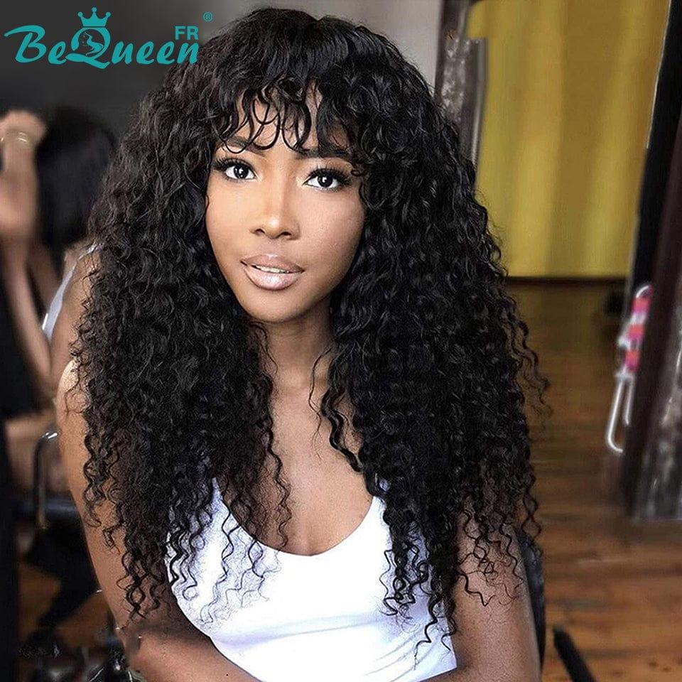 BeQueen Perruque "Dawn" Curly avec Frange à la machine – BeQueenWig FR