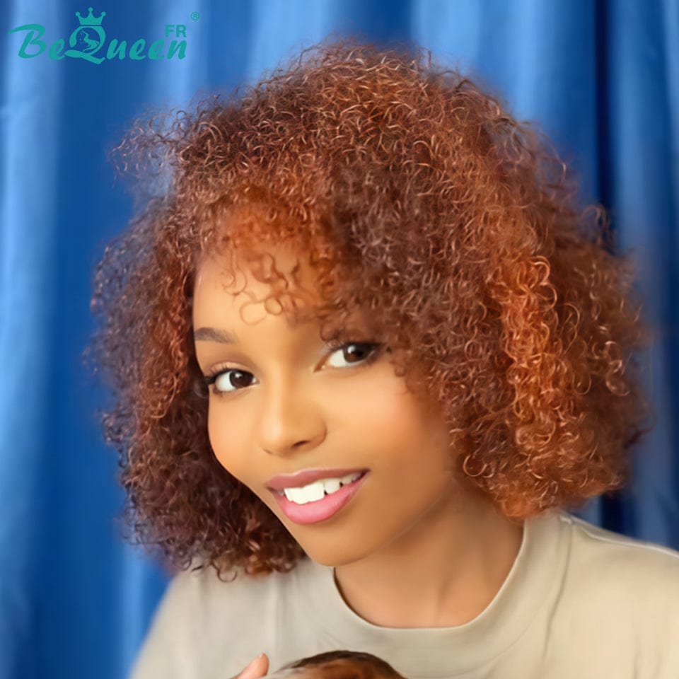 BeQueen Perruque Longue Curly Wave à Dentelle frontale 13X4 Pre-plucked ...