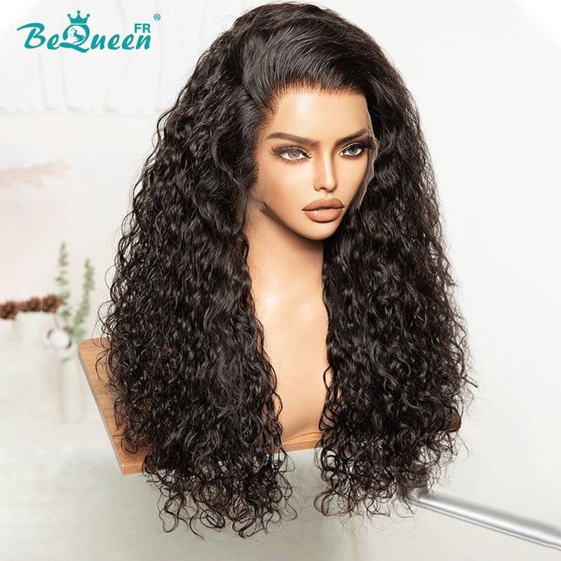 BeQueen Perruque frisée longue lace frontale 100% cheveux humains ...