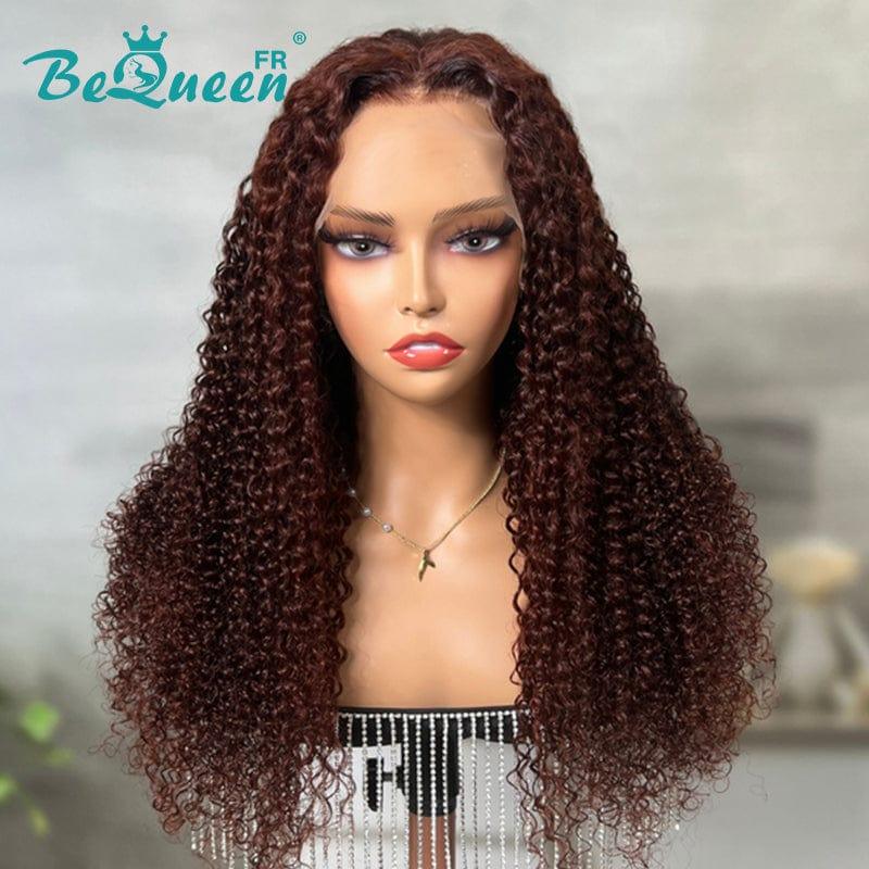 BeQueen "Alice" Perruque Longue Curly Wave avec Lace Frontale Brun En ...