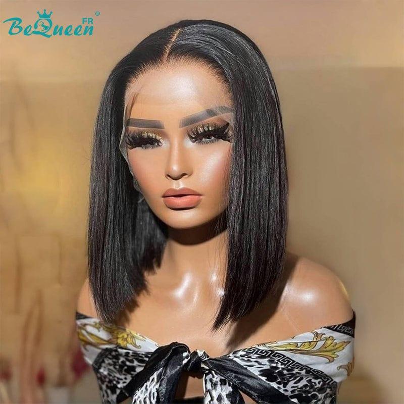 BeQueen Perruque Longue Curly Wave à Dentelle frontale 13X4 Pre-plucked ...
