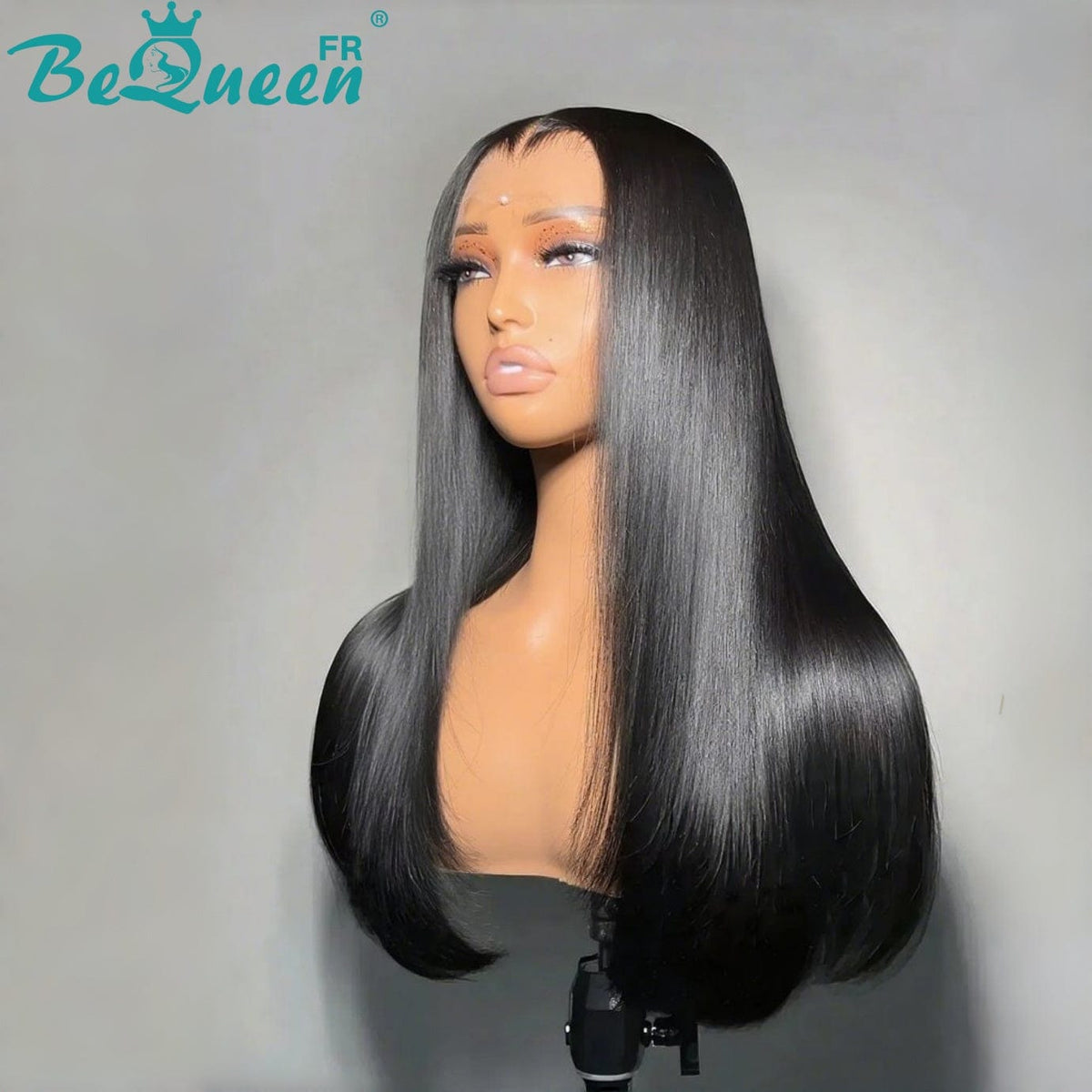 BeQueen Perruque Longue Curly Wave à Dentelle frontale 13X4 Pre-plucked ...