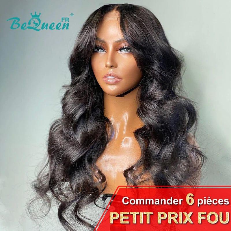 BeQueen "Dania” Perruque Longue Body Wave avec Lace Closure Petit Prix ...