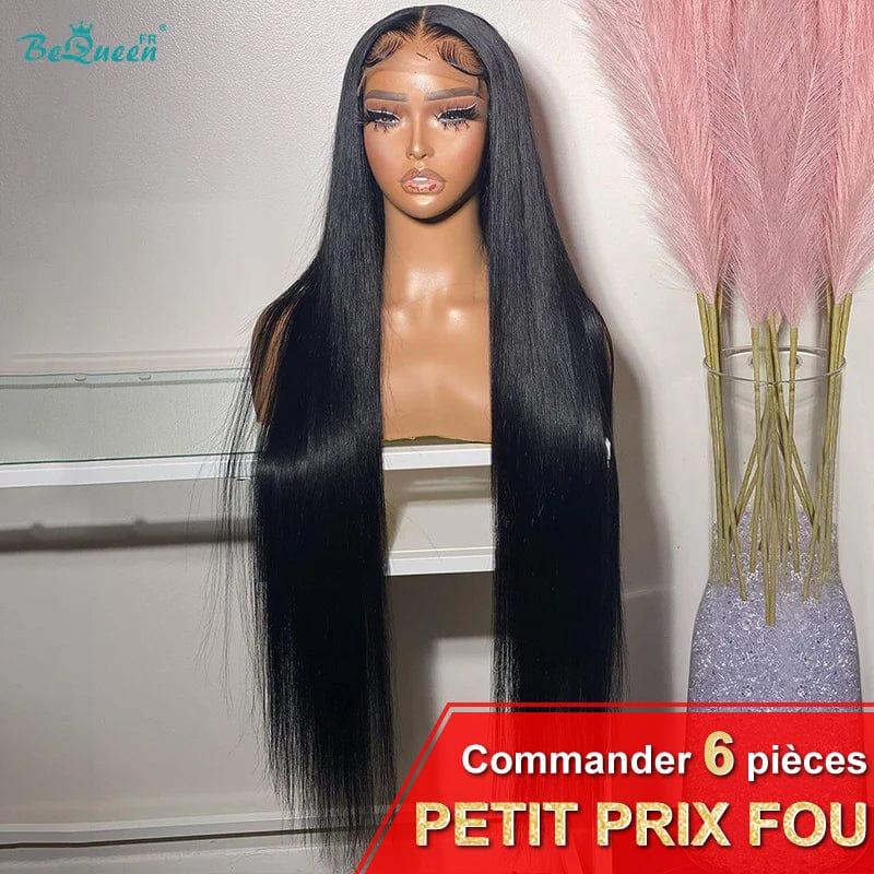 BeQueen “Mina” Perruque Longue Lisse avec Lace Closure Petit Prix FOU ...