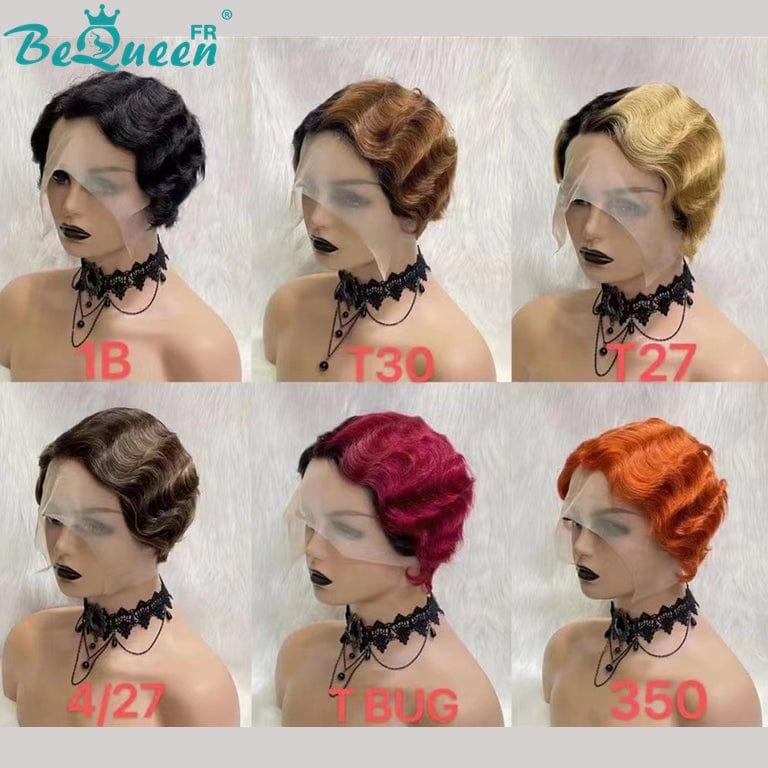 Bequeen Pixie Curly Side Part Machine Made Wigs – BeQueenWig FR